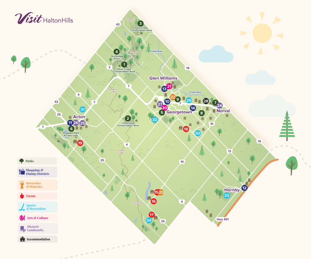 Tourist Map and Brochure Design for Halton Hills